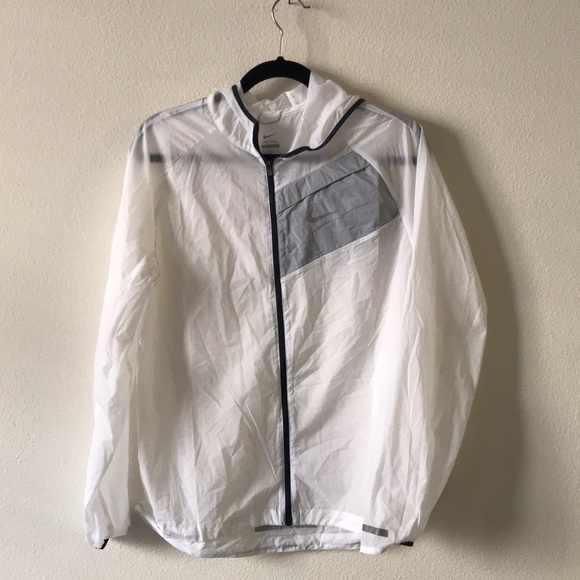 Nike | Jackets & Coats | Nike Workout Jacket White Black Trim L | Poshmark